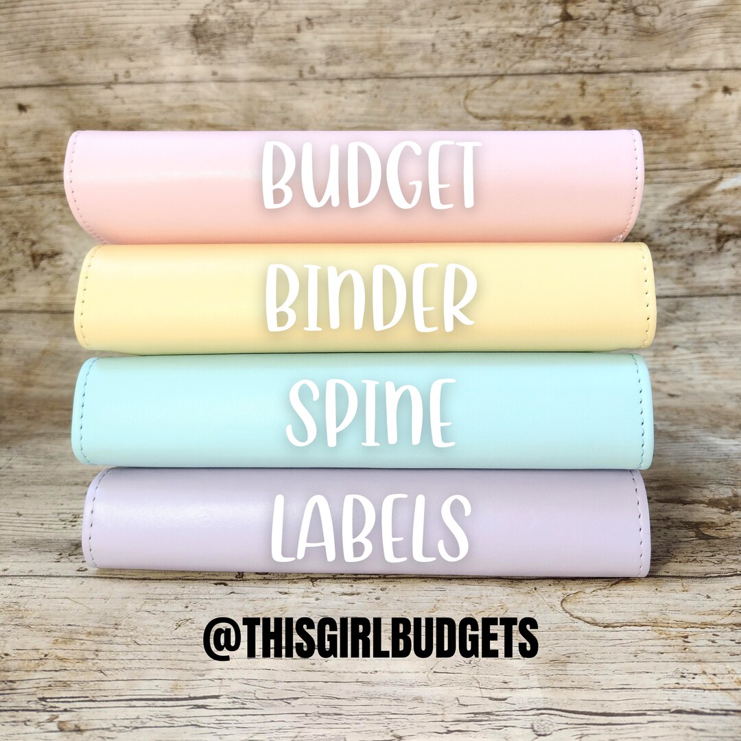 Cash Stuffing A6 Budget Binder Spine Vinyl Labels | Personalised Decals ...