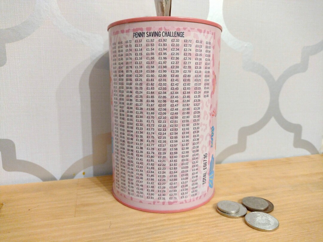 1p Penny Tin Tracker Sticker Money Saving Challenge 2023 - Etsy UK