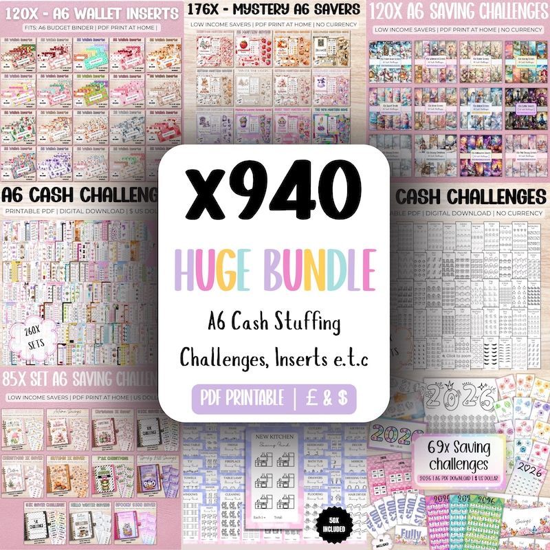 Cash Binder Sets - Etsy