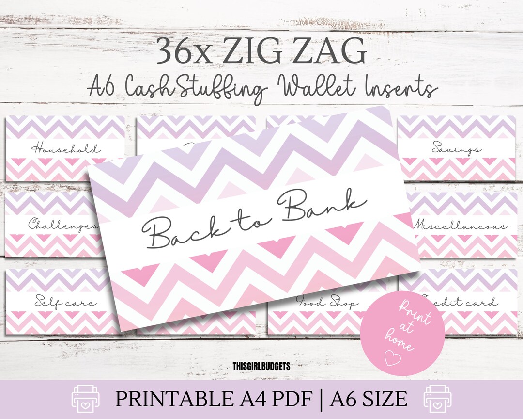 A6 Budget Binder Envelope Inserts - 36x DIGITAL Zipper Wallet Labels ...