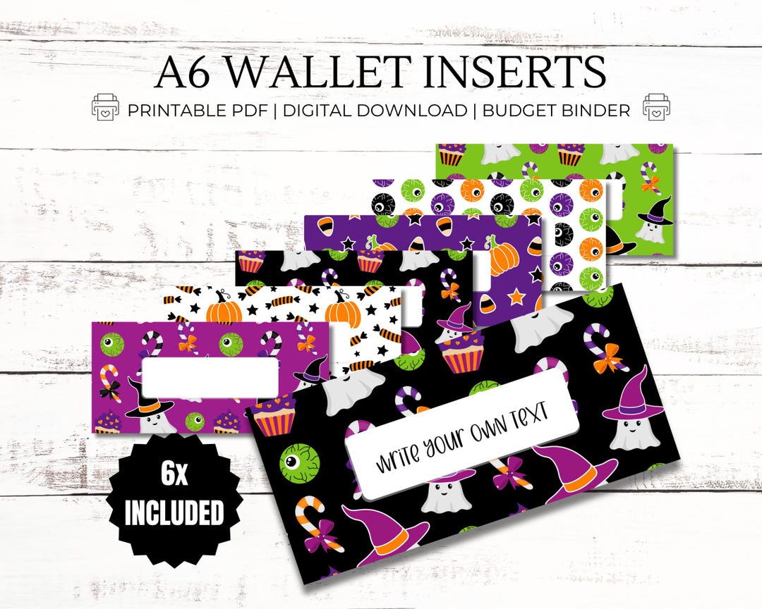 Budget Binder Labels - Printable Pdf's, Halloween, Cash Envelope System ...