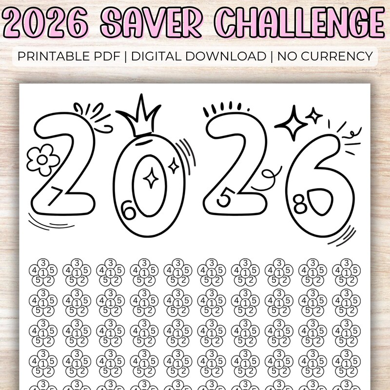 New Year Challenge Charts - Etsy