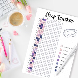 Sleep Tracker - PRINTABLE A4, US & A5 Journal Page, Bullet Dot Grid ...