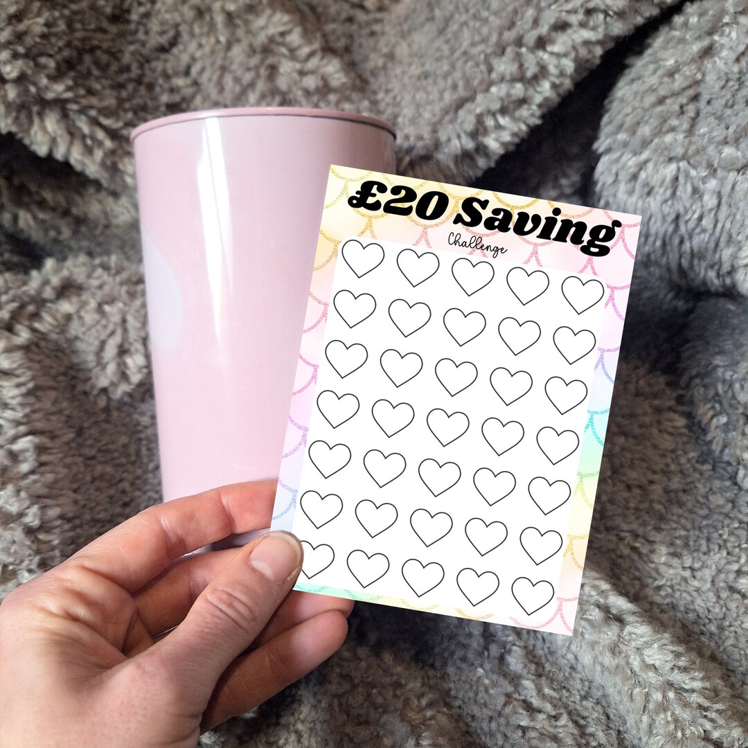 20 Saving Money Tin Sticker Save 720 Pounds With This Cute Little Heart ...