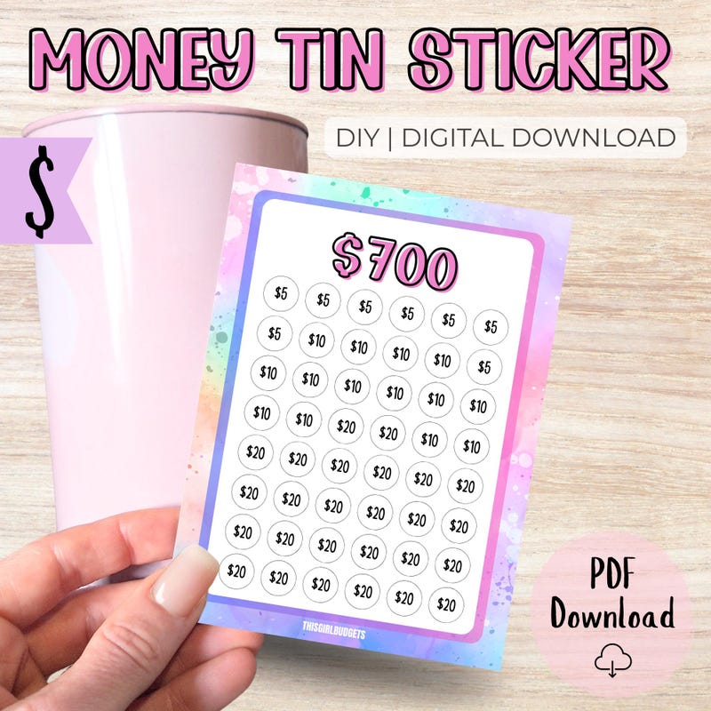 Saving Money Tin Stickers - Etsy