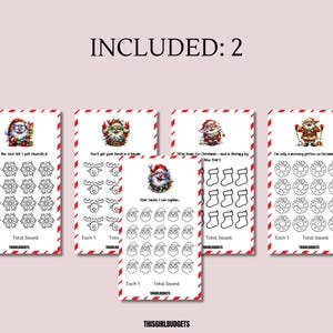 Funny Santa Budgeting Printable Bundle - A6 Cash Stuffing Trackers, GBP ...