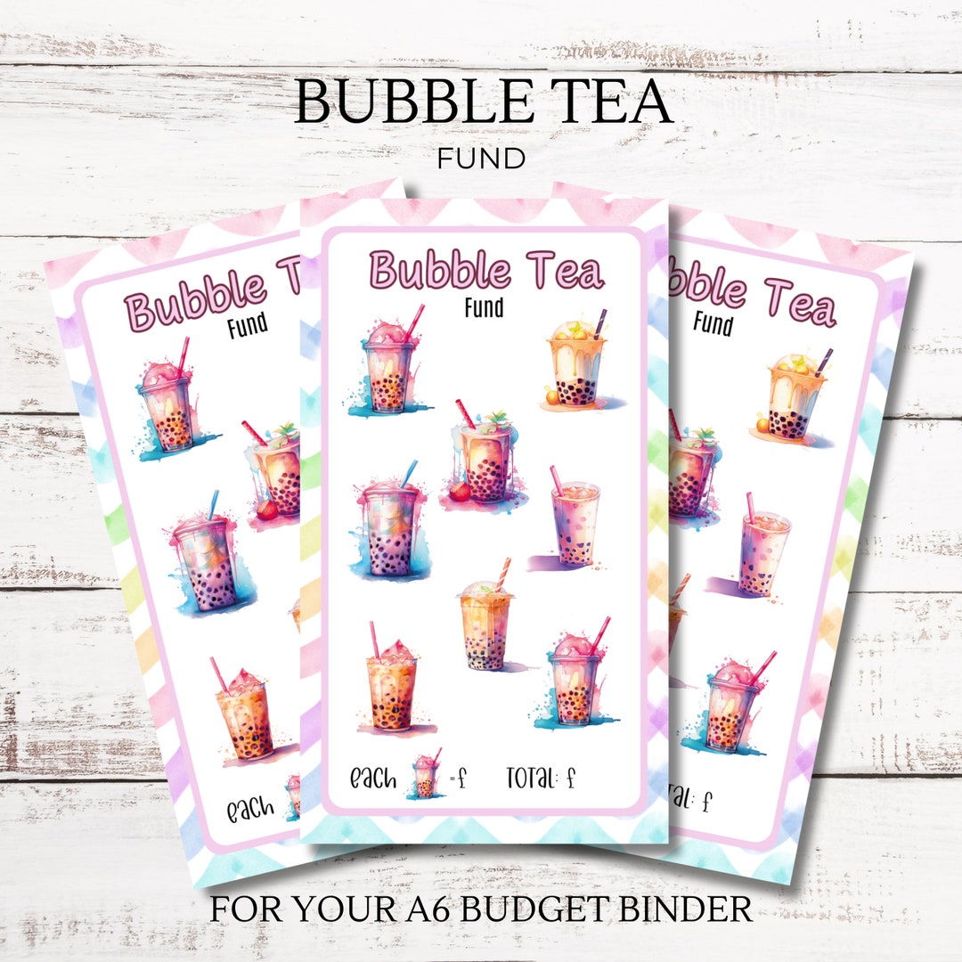 Bubble Tea Fund Cashstuffing Challenge. Such a Great Way to Save for ...