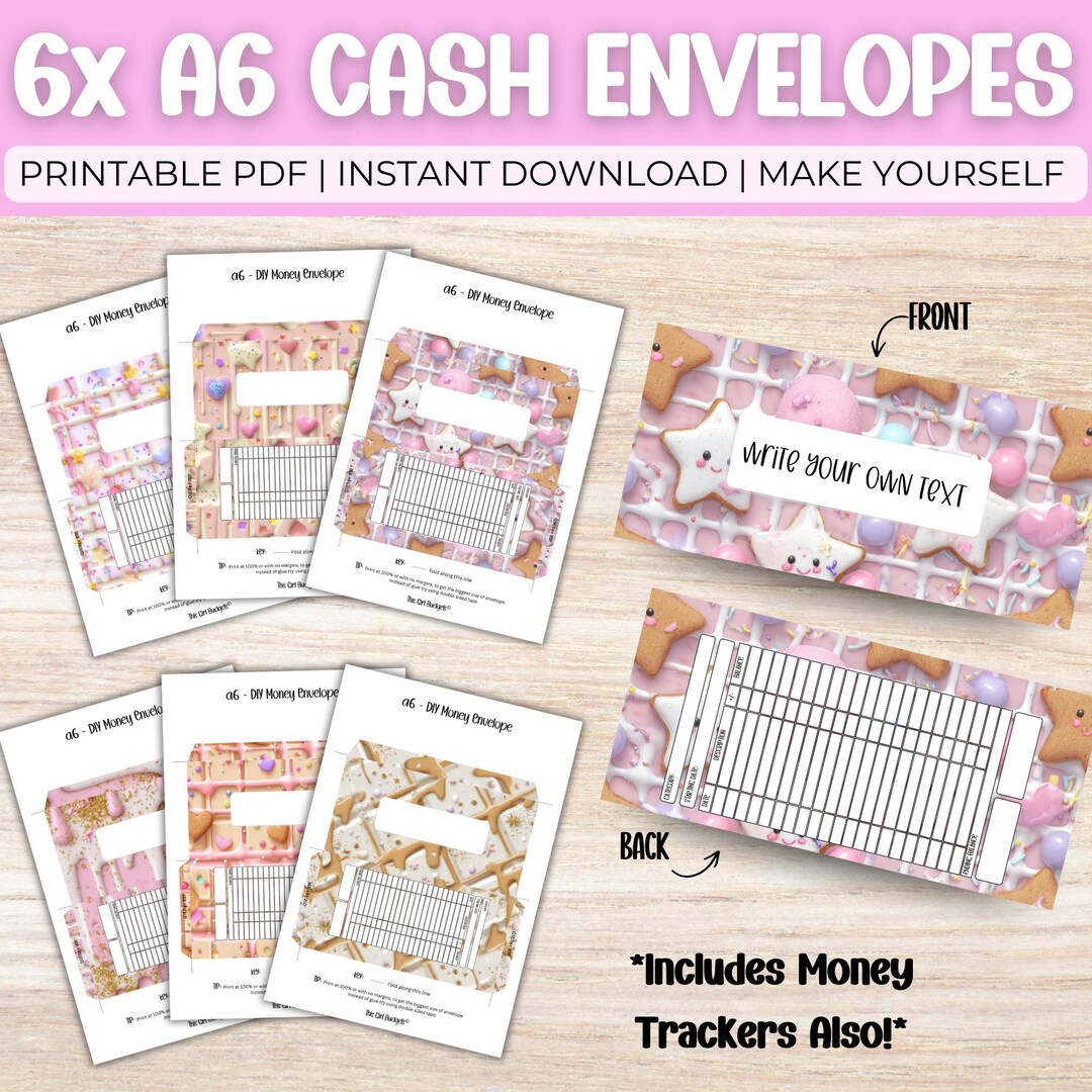 Sprinkles Money Envelopes Printable | Cash Stuffing Envelopes With ...