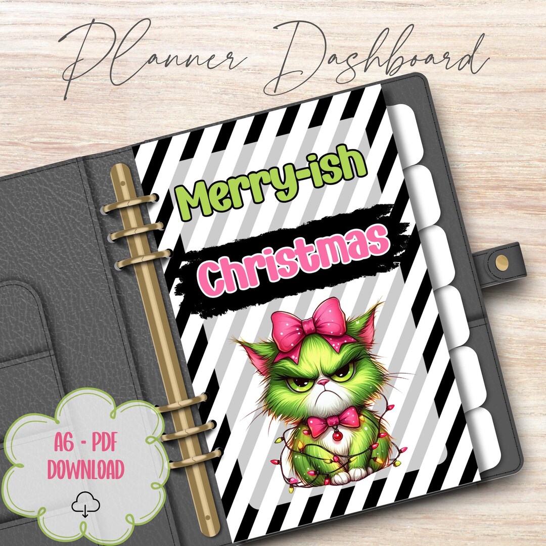 A6 Cashstuffing Dashboard | Bah Humbug Budget Binder Insert Printable ...