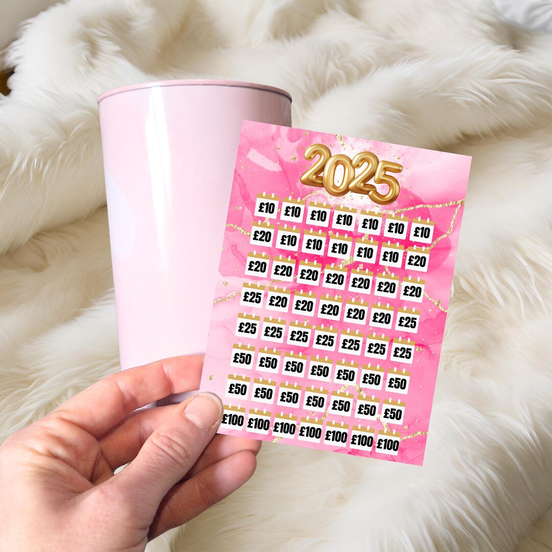 2025 Money Tin Sticker Save 2,025 Pounds, Money Saving Challenge, Track ...