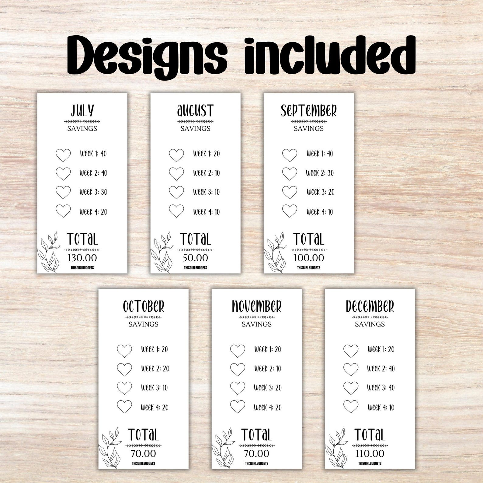 Annual 12 Month Savings Challenge 2026 – 12 Month PDF Printable ...