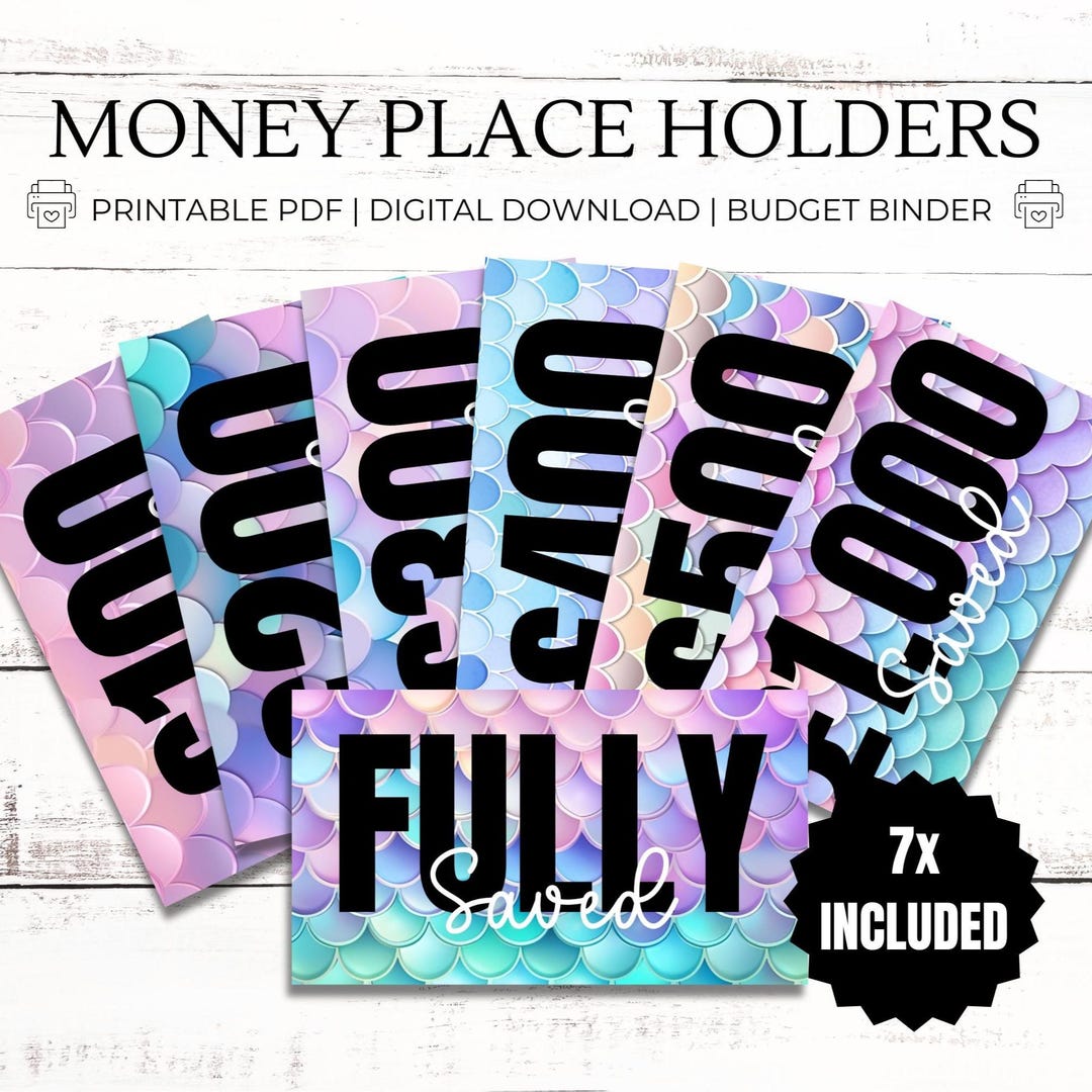 Budgeting Placeholders - A6 PDF Printable Cash Stuffing Accessories ...