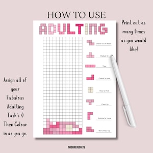 Adulting Habit Tracker - PRINTABLE A4, US & A5 Journal Pages, Daily ...