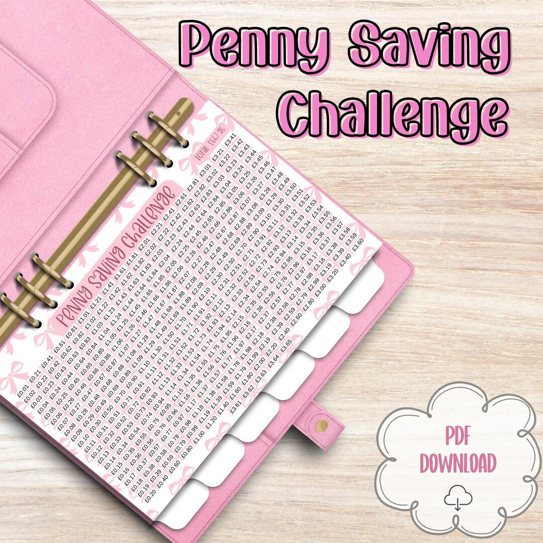 Penny Savings Challenge | Save 667.95 in a Year | Daily Penny Increment ...