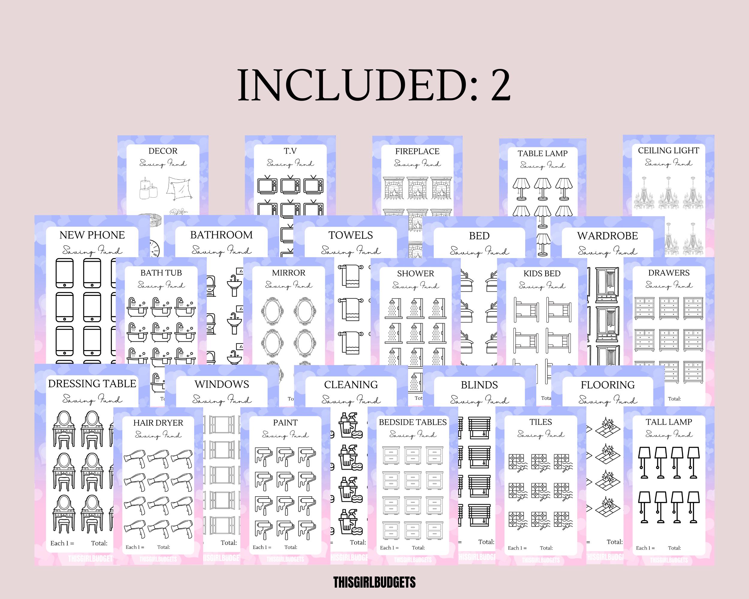 Ultimate New Home Savers - A6 Printable PDF Challenges - Uk, Dollar ...