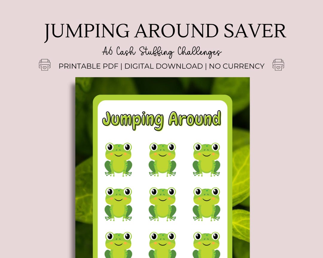 Jumping Around Froggy Challenge - A6 Printable Digital Challenges, Cash ...