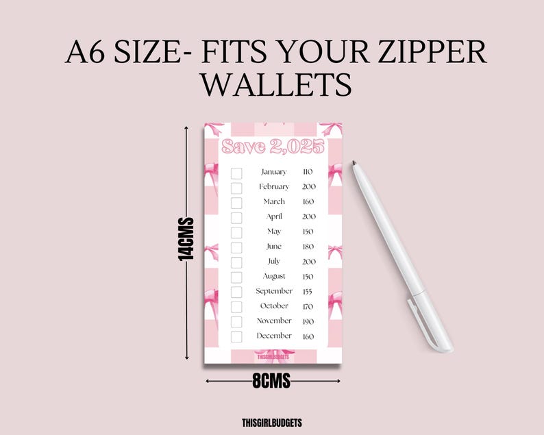 2025 Months of the Year Saving Challenge - A6 Printable Wallet Tracker ...