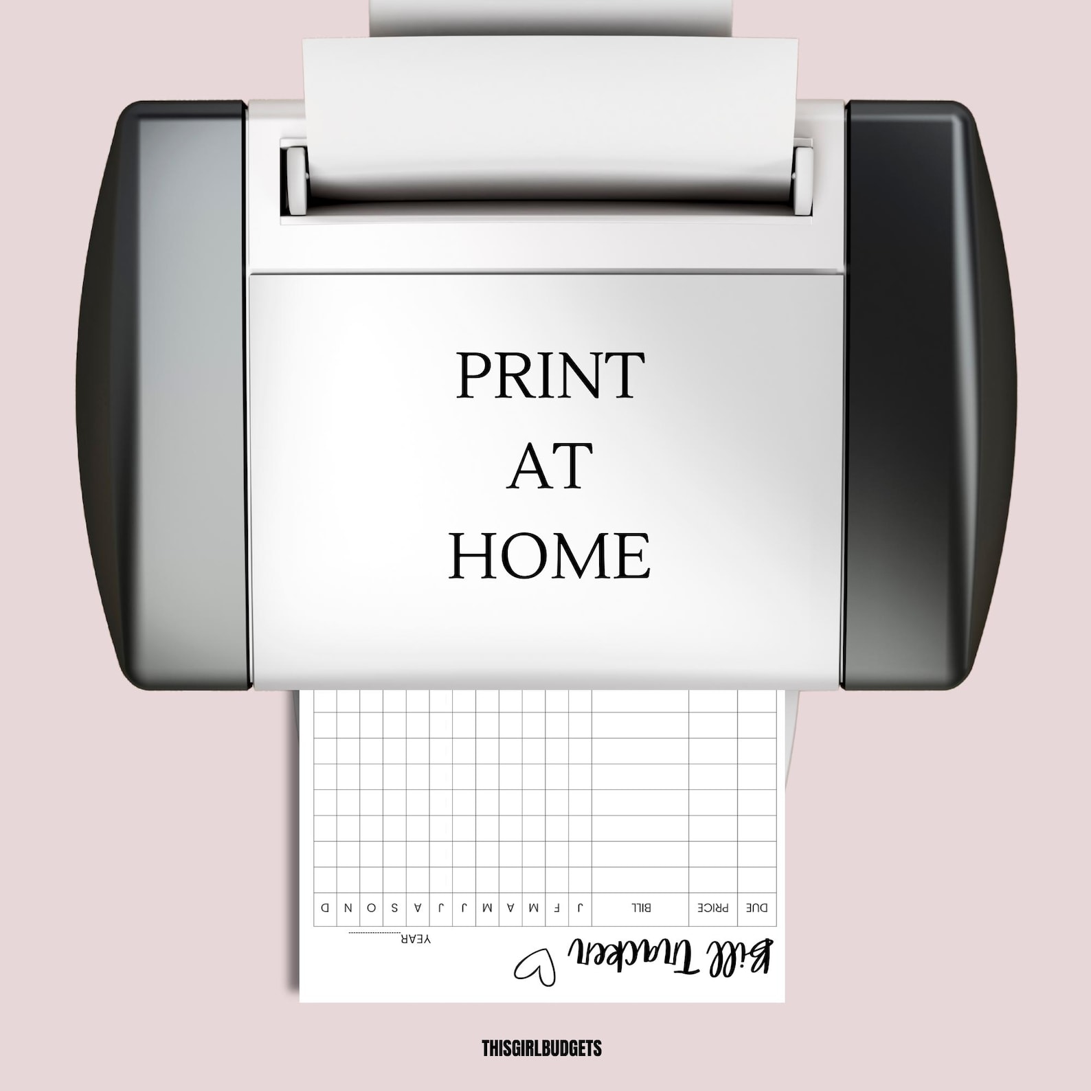 Bill Tracker Printable - A4 & US PDF Digital Download, Yearly Expense ...