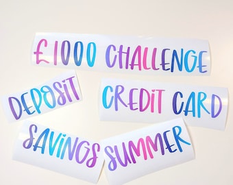 100 Kids Teenage Money Box Tin Sticker Kids Saving, Money Envelope ...