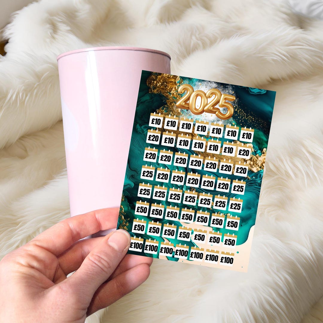 2025 Money Tin Sticker Save 2,025 Pounds, Money Saving Challenge, Track ...