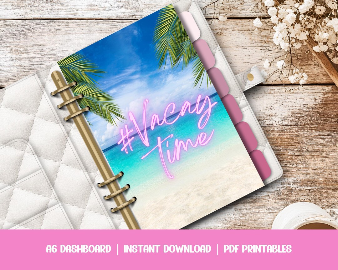 Vacay Challenges Dashboards - A6 Printable PDF Download - Budgeting ...