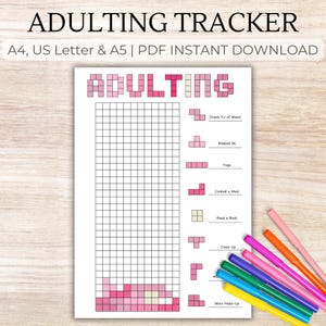 Adulting Habit Tracker - PRINTABLE A4, US & A5 Journal Pages, Daily ...
