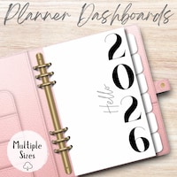 The Secret Printable Planner Dashboard | Minimal Planner Dashboard ...