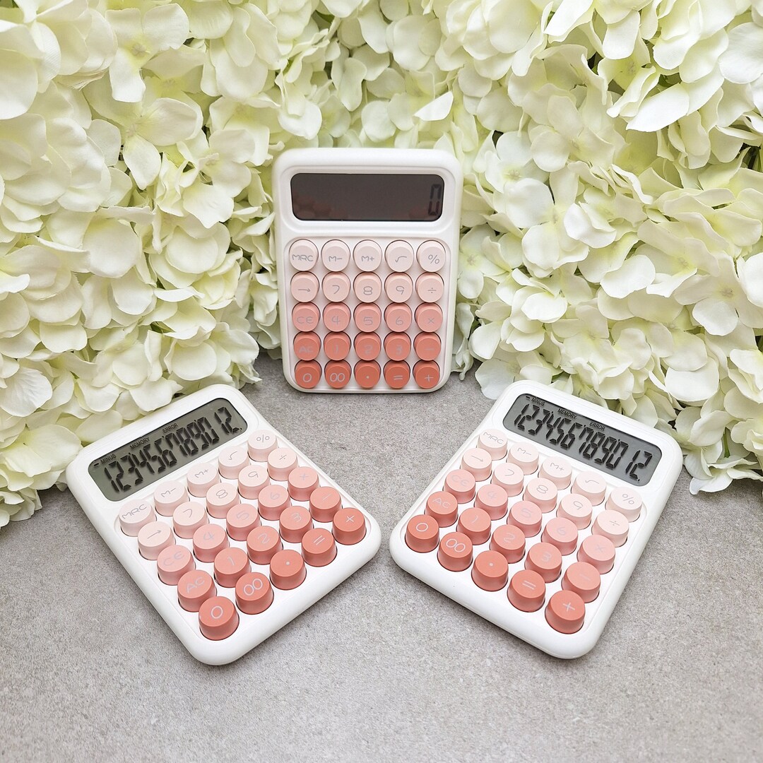 Pink Pastel Large Button Clicky Clacky Calculator Great Addition to ...