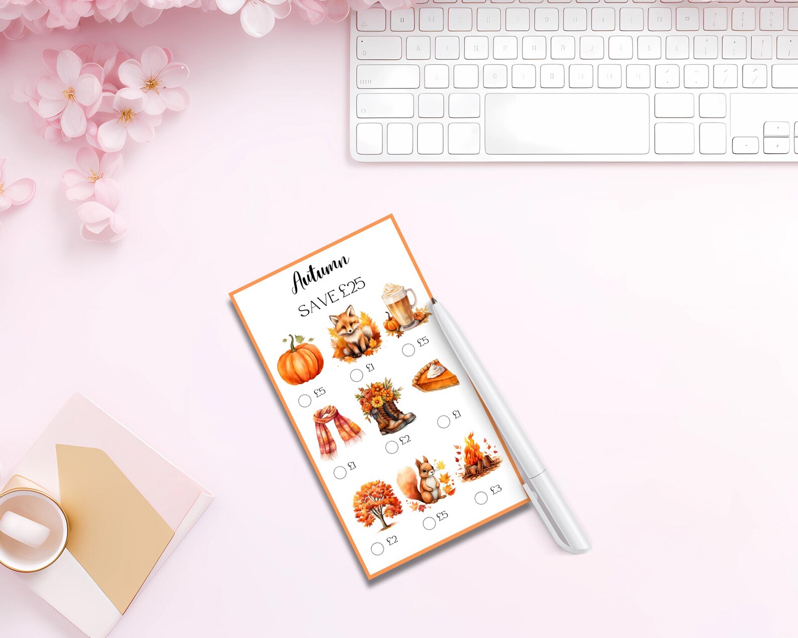 Autumn Fund Saver, A6 Printable PDF, Low Income Savings Tracker, Fall ...