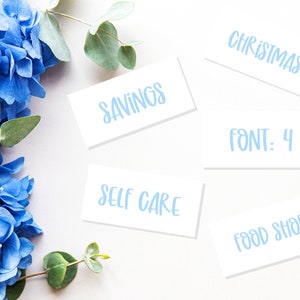 Cash Stuffing Vinyl Labels for Wallets | Personalised Decals | A6 ...