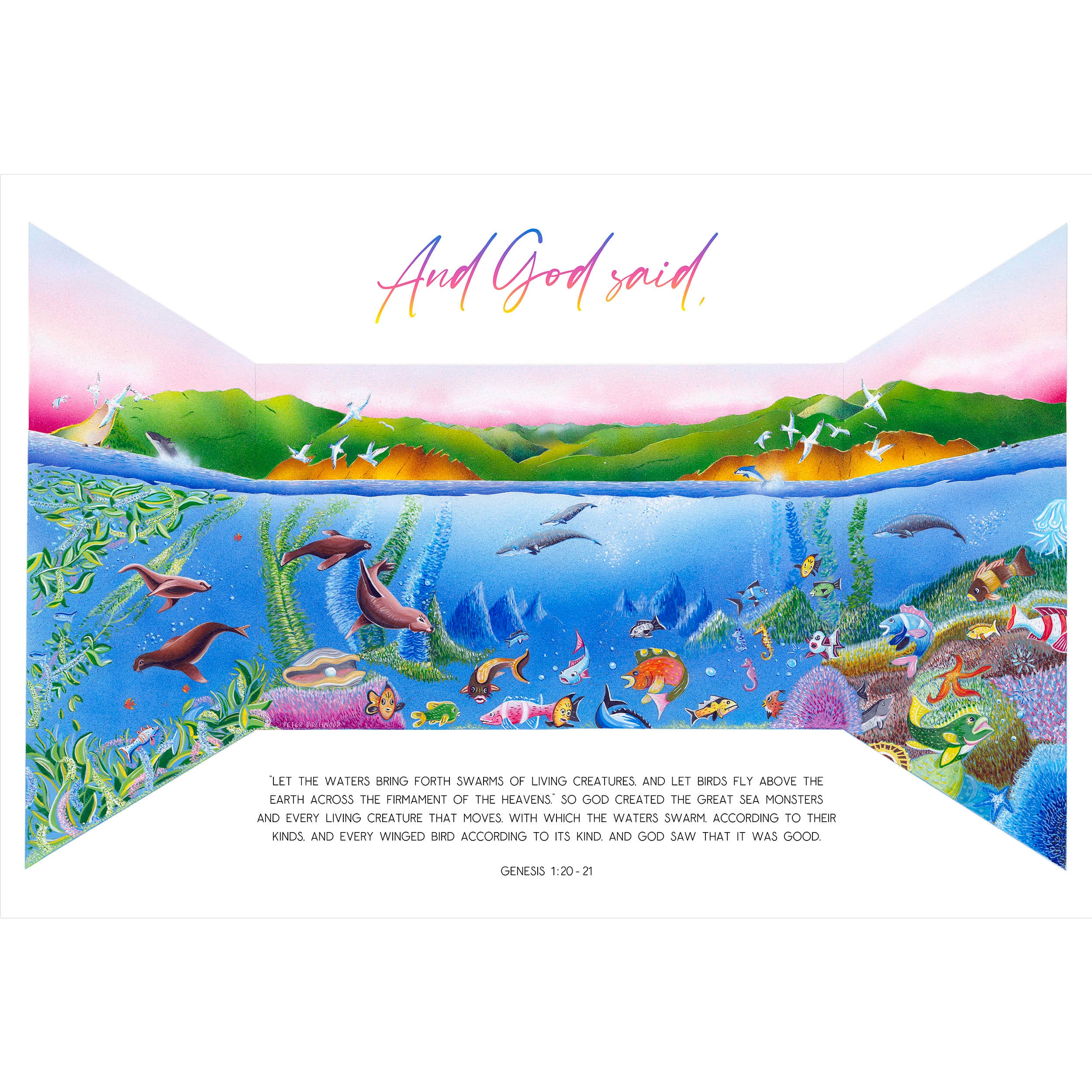 Genesis Sea Life Print God's Creation for Kids - Etsy