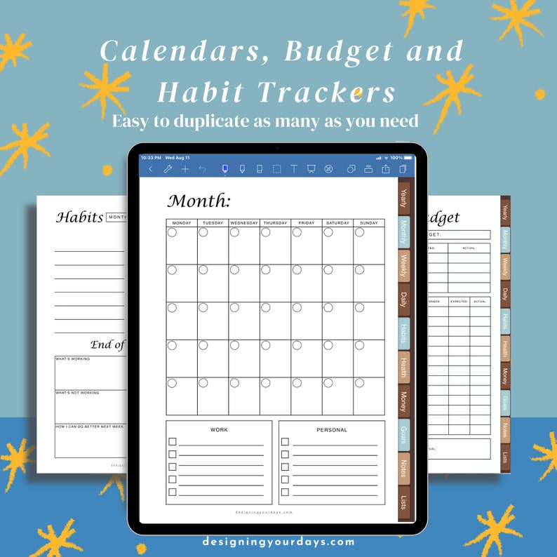 2022 Digital Planner, Digital Journal, Ipad, Blank Digital Planner ...
