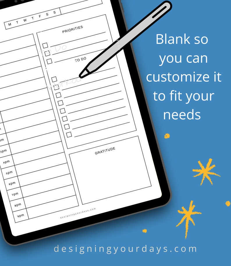 2022 Digital Planner, Digital Journal, Ipad, Blank Digital Planner ...