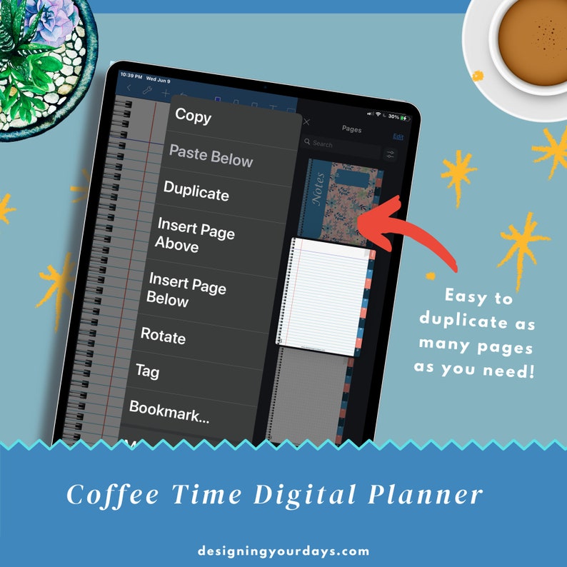 2022 Digital Planner, Digital Journal, Ipad, Blank Digital Planner ...