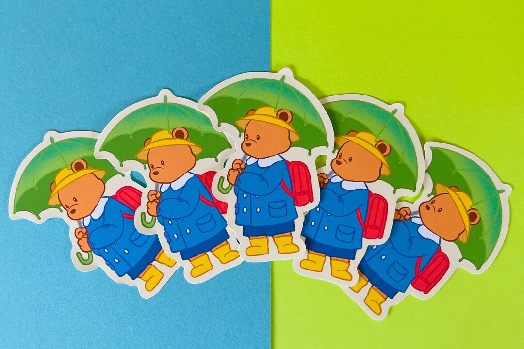 Kindergartner Bear | Matte Stickers | Water Resistant & Weatherproof - Etsy