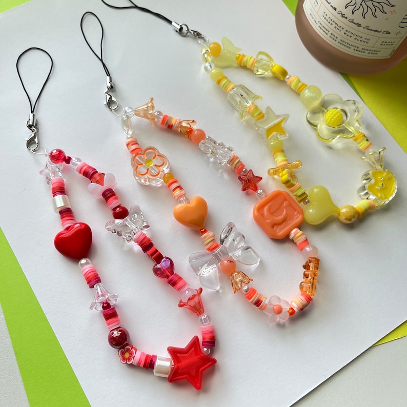 Colorful Phone Charm Straps | Phone Accessories | Phone Lanyard - Etsy