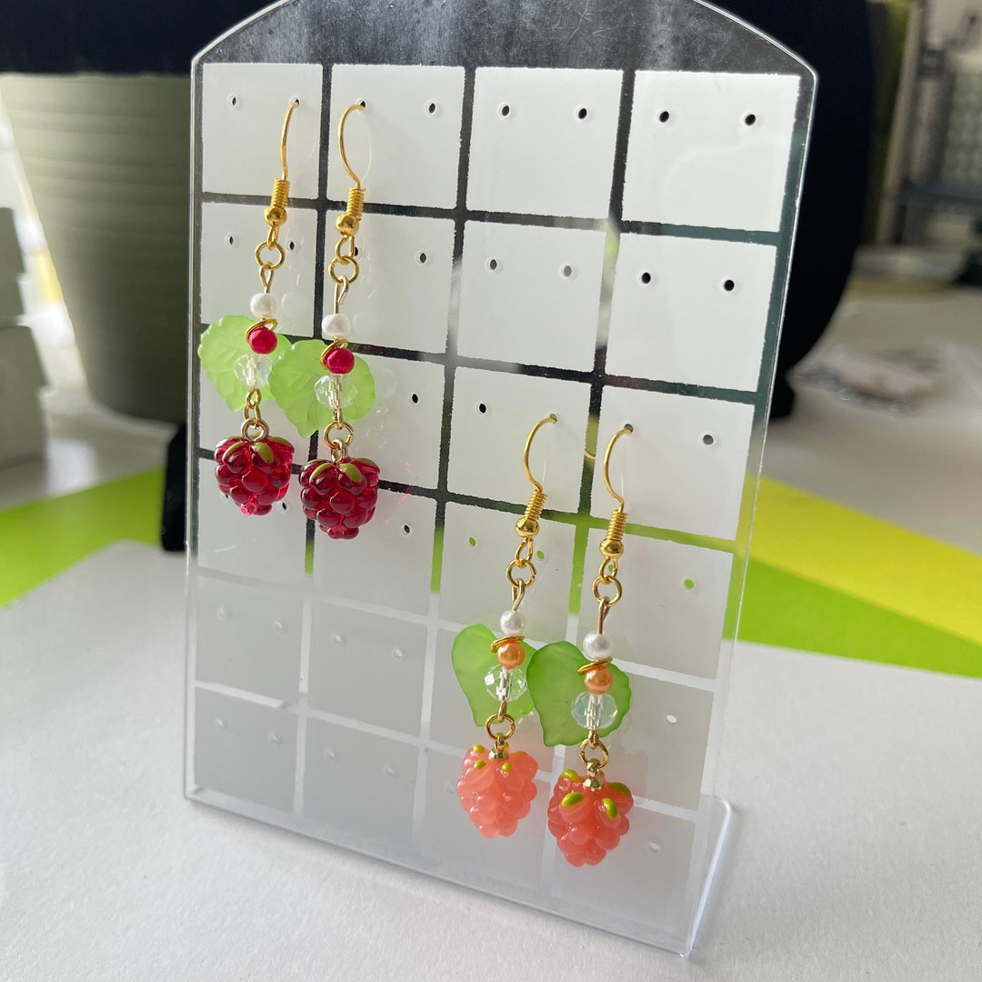 Raspberry Drop/dangle Earrings | Gold-plated Earrings | Fashion Jewelry ...