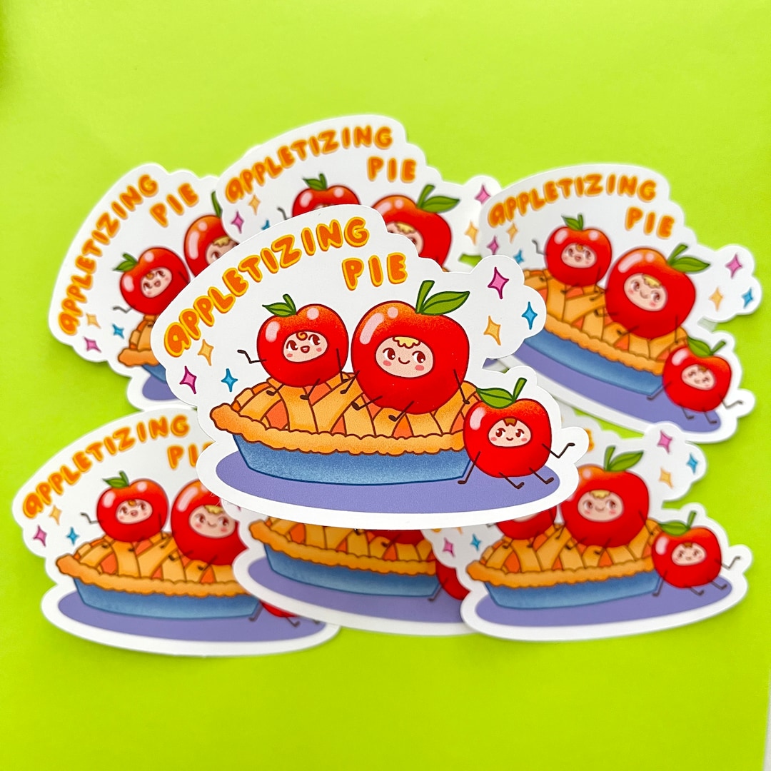 Appletizing Pie Stickers | Weatherproof and Water Resistant Stickers - Etsy
