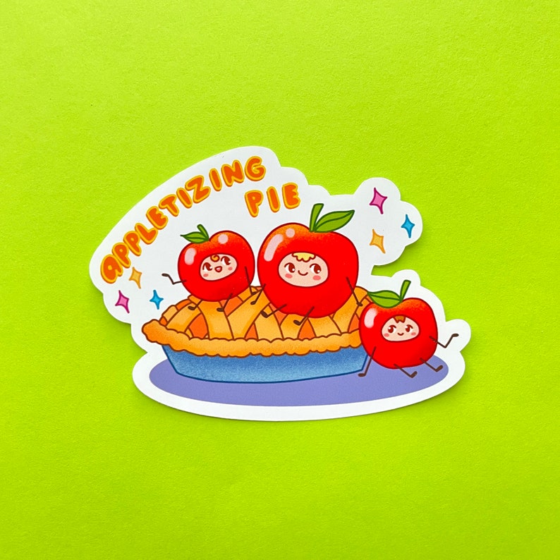 Appletizing Pie Stickers | Weatherproof and Water Resistant Stickers - Etsy