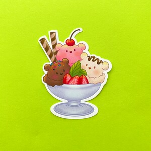 Neapolibear Sundae Stickers | Weatherproof and Water Resistant Stickers ...