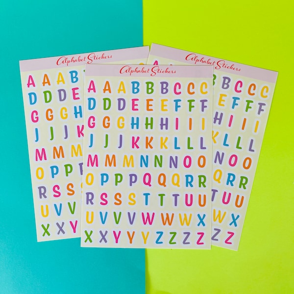 Alphabet Sheet Stickers - Etsy