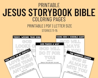 Jesus Storybook Bible Coloring Pages for Kids Stories 34-39, Printable ...