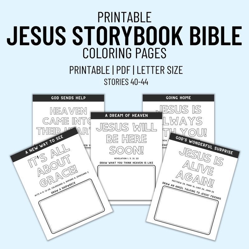 Jesus Storybook Bible Coloring Pages - Etsy