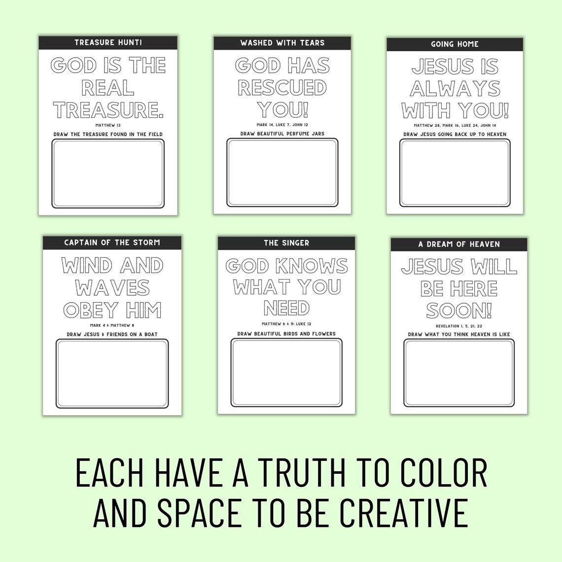 Jesus Storybook Bible Coloring Pages for Kids ENTIRE NEW TESTAMENT ...