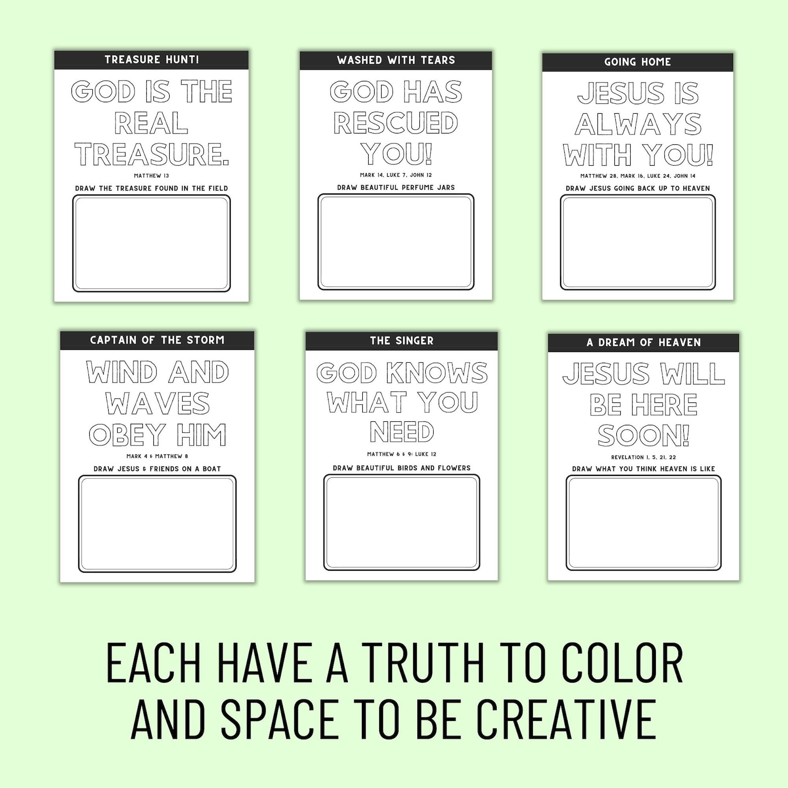 Jesus Storybook Bible Coloring Pages for Kids ENTIRE NEW TESTAMENT ...