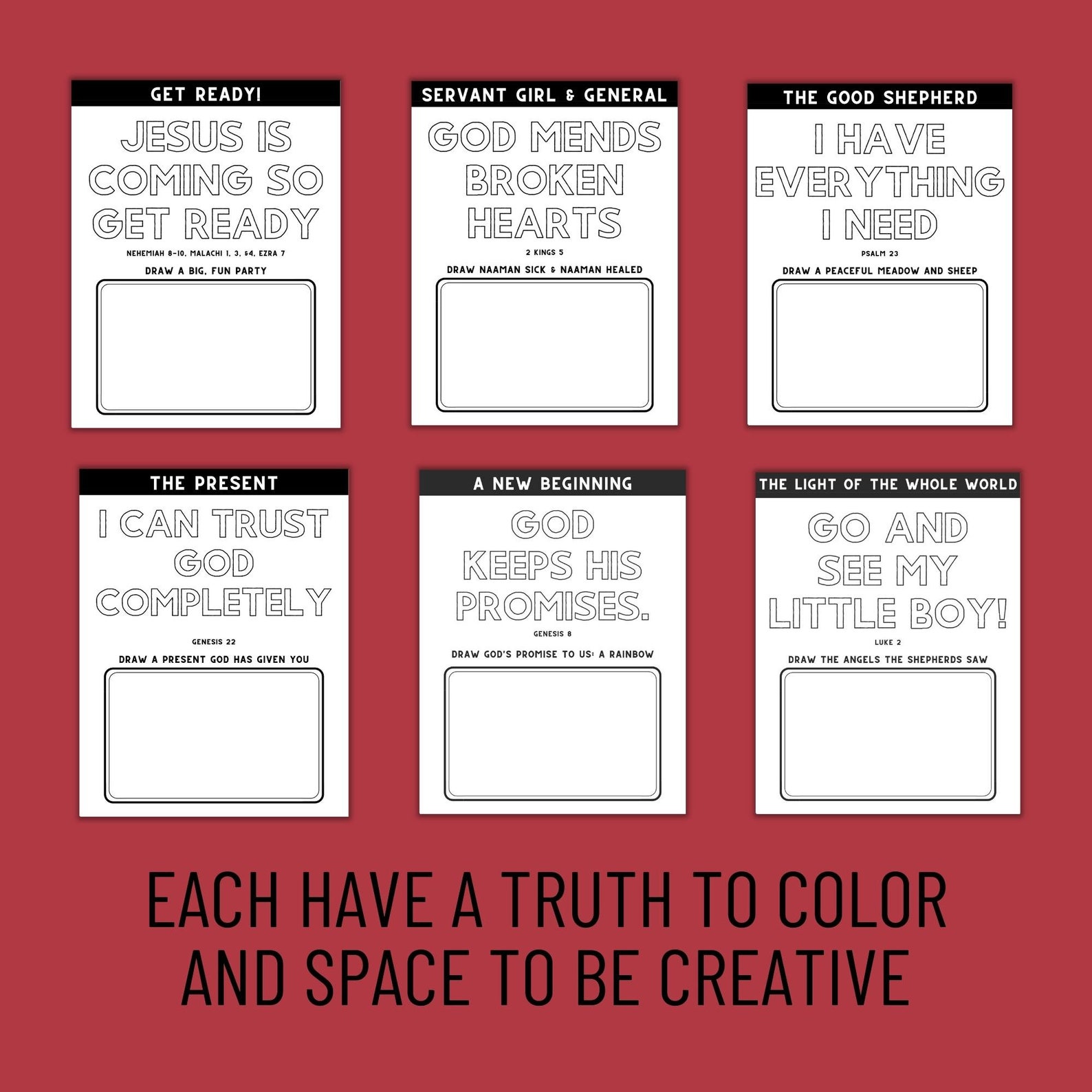 Jesus Storybook Bible ADVENT Coloring Pages, Advent Printables ...