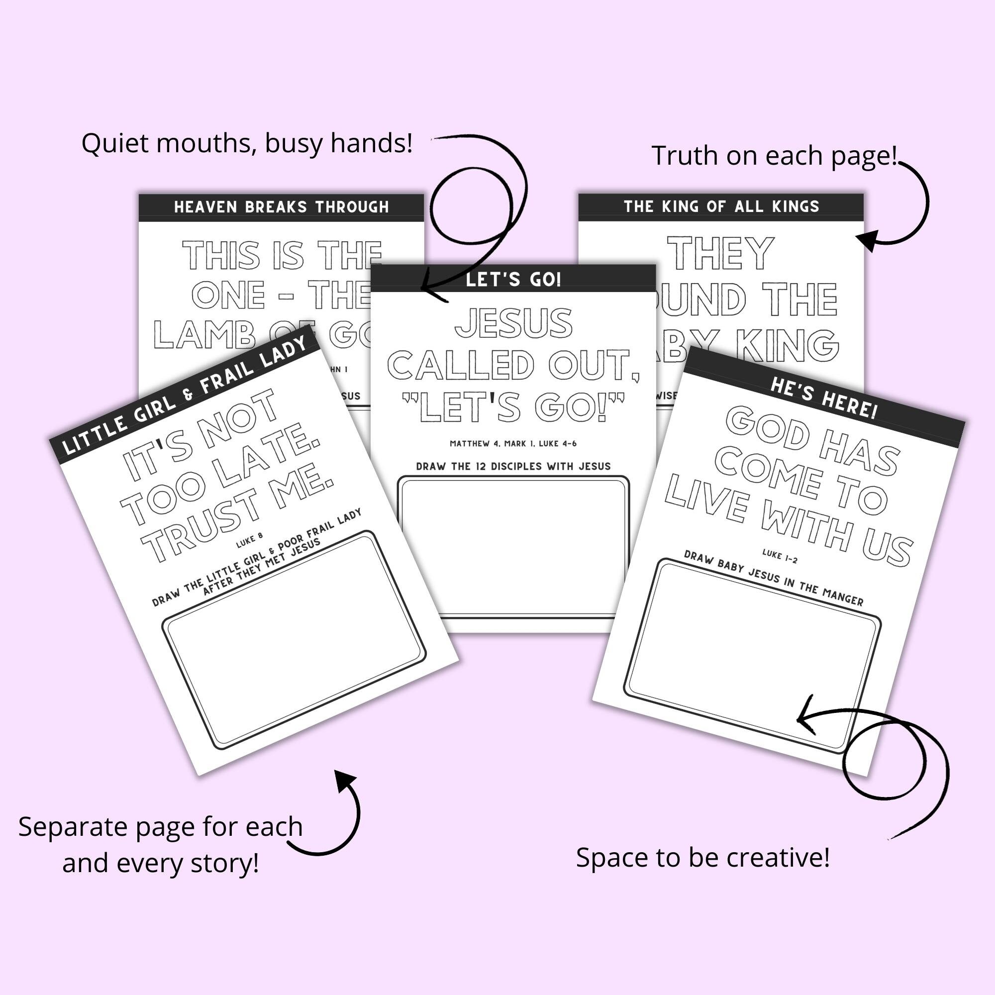 Jesus Storybook Bible Coloring Pages for Kids Stories 22-27, Printable ...