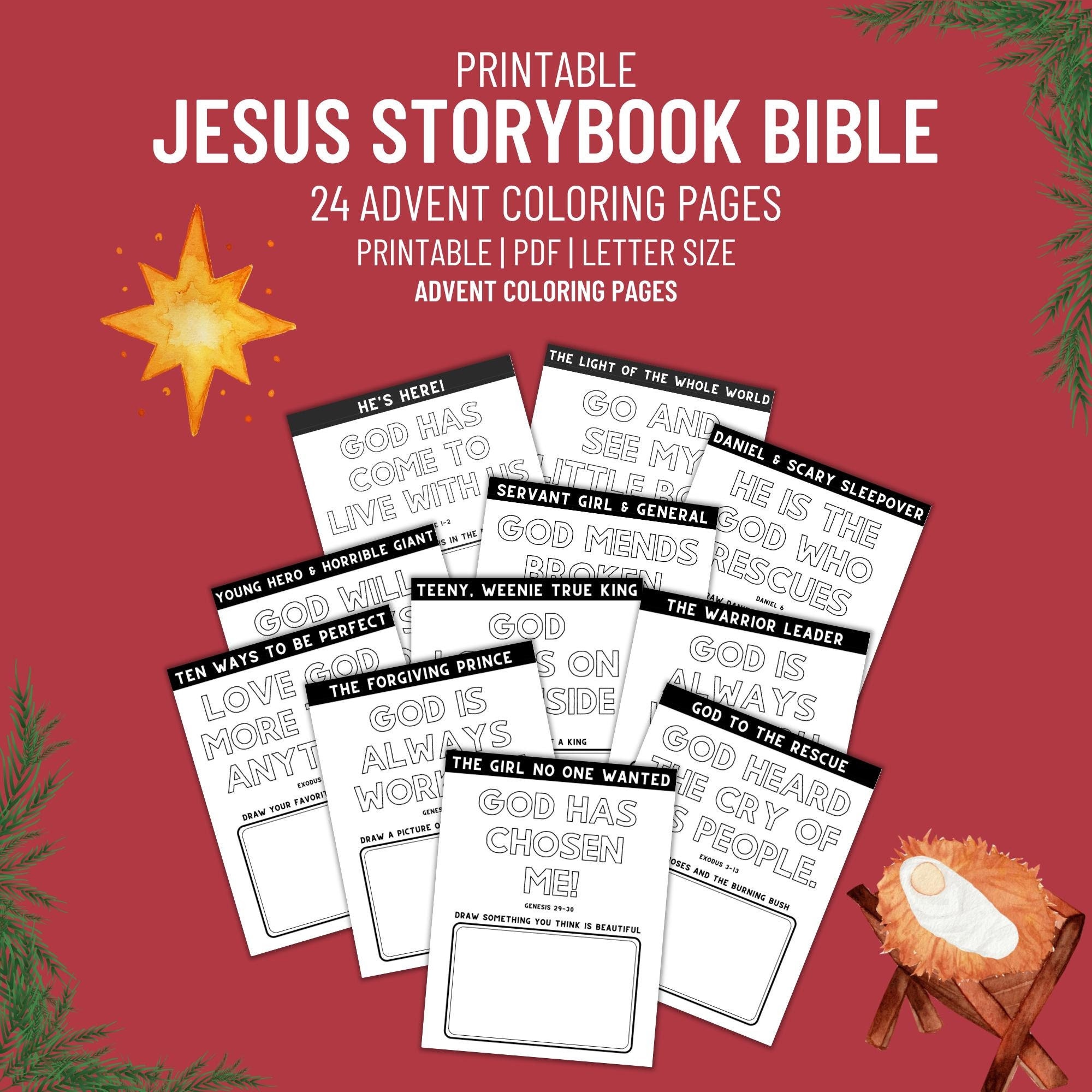 Jesus Storybook Bible ADVENT Coloring Pages, Advent Printables ...