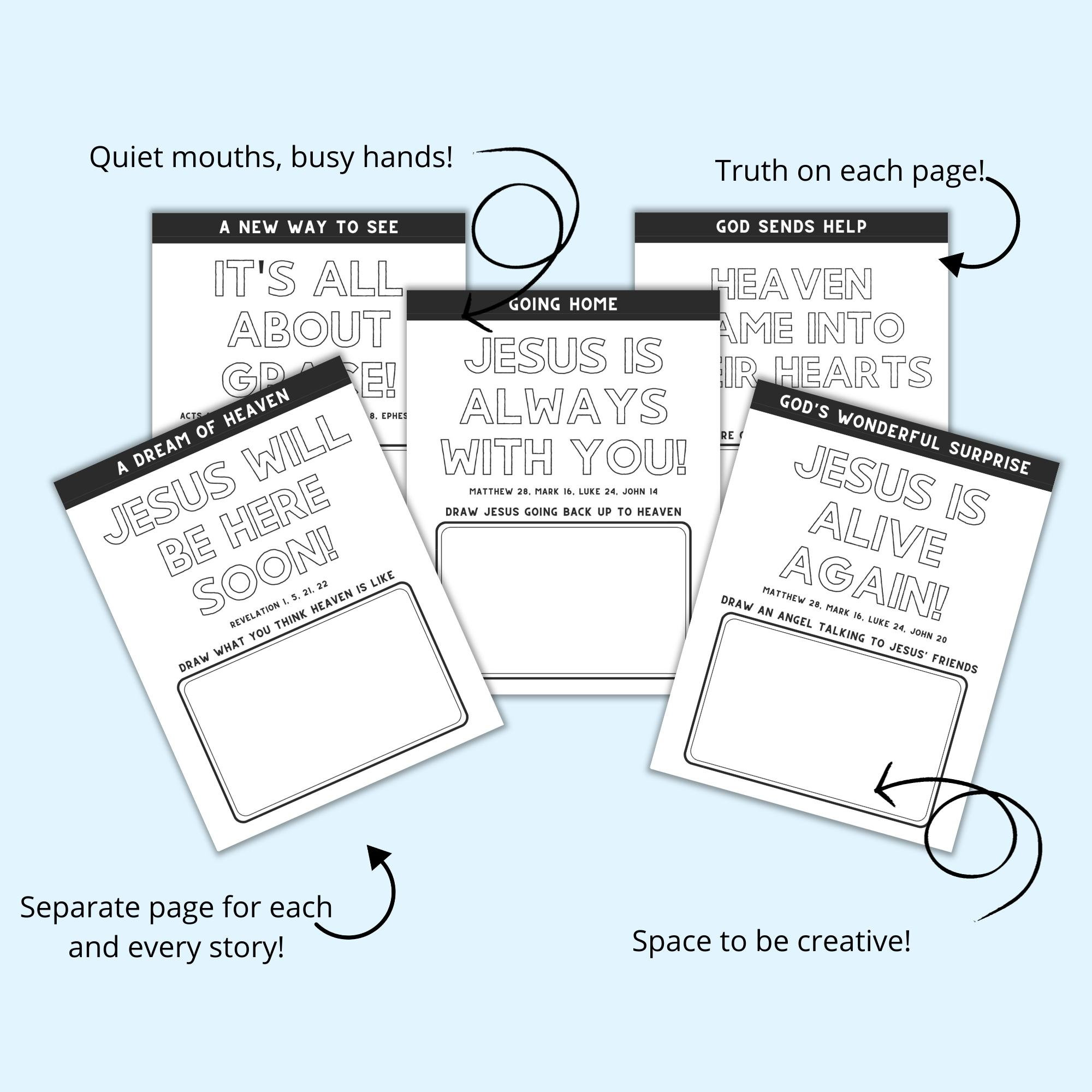 Jesus Storybook Bible Coloring Pages for Kids Stories 40-44 Printable ...