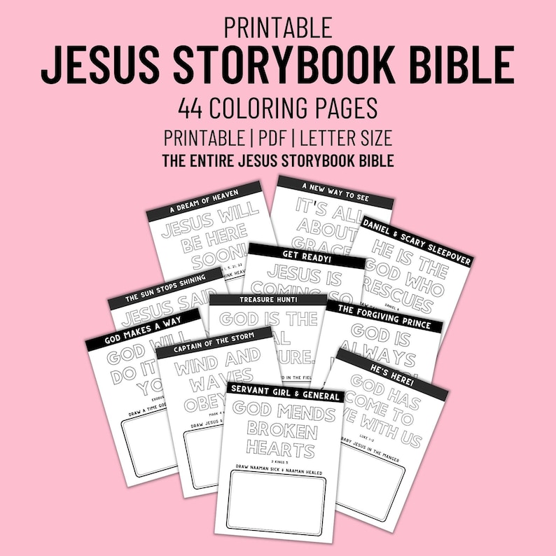 Jesus Storybook Bible Coloring Pages for Kids ENTIRE STORYBOOK BIBLE ...